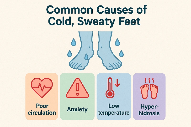 Why are my feet sweating but are cold | Los Angeles, CA